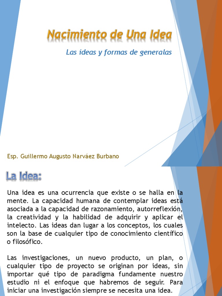 Nacimiento de Una Idea | PDF | Lluvia de ideas | Idea