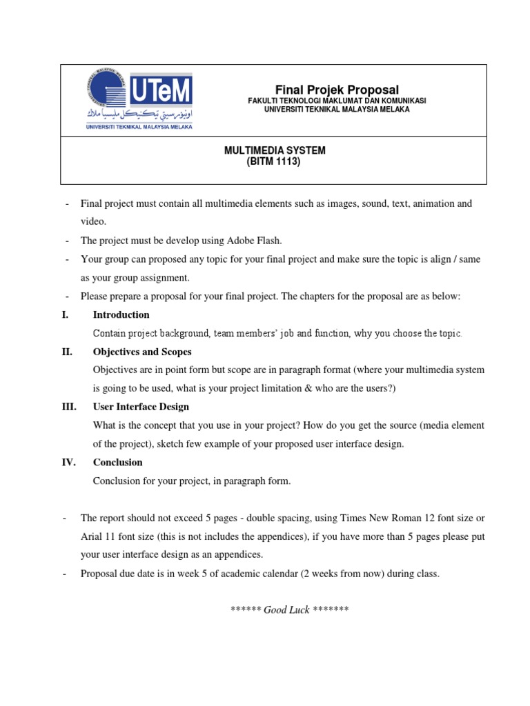 Project Proposal Guide | PDF