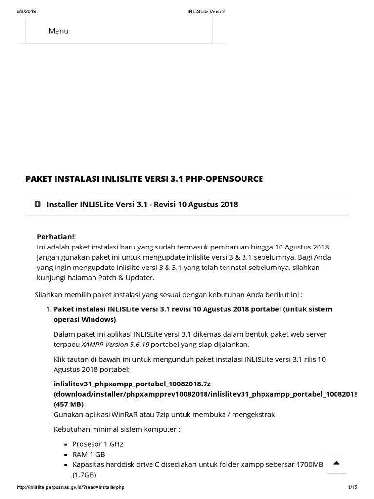 INLISLite Versi 3 | PDF