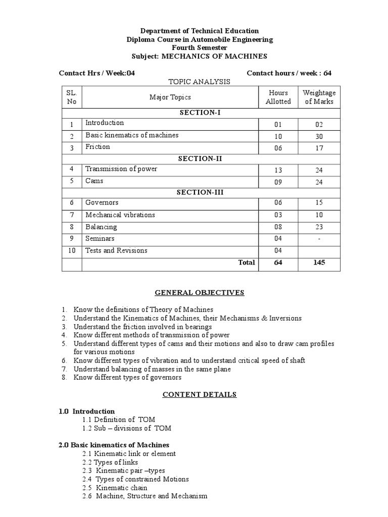 Mechanics Of Machines Pdf Belt Mechanical Machines
