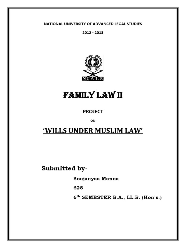 Wills Under Muslim Law Guide | PDF | Will And Testament | Inheritance
