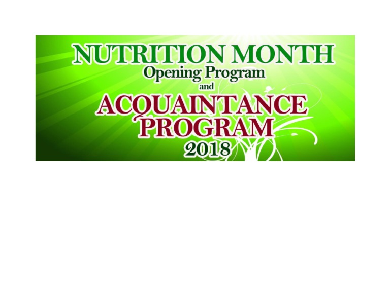 Nutrition Month Tarp Papel | PDF