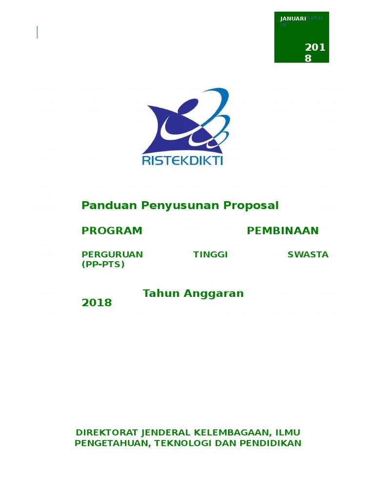 Panduan Penyusunan Proposal Pp-Pts 2018 | PDF