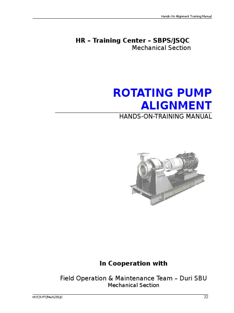Rotating Pump Alignment | PDF | Systems Engineering | Applied And ...