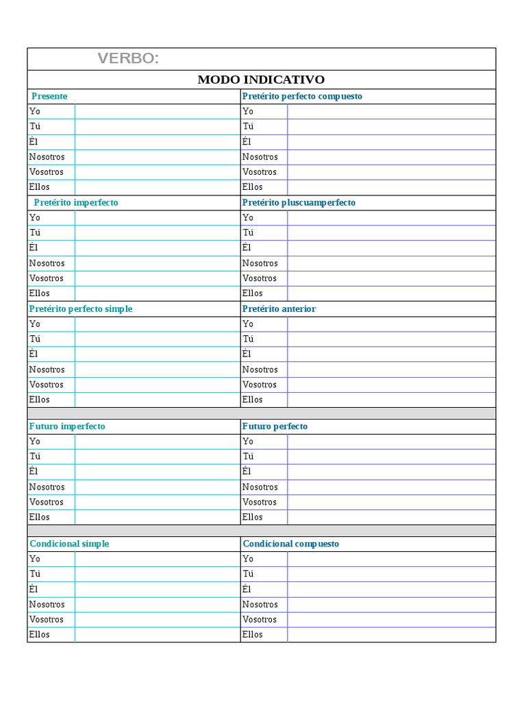 Plantilla Para Conjugar Verbos Actiludis | Porn Sex Picture Plantilla Para Conjugar Verbos Actiludis | Porn Sex Picture