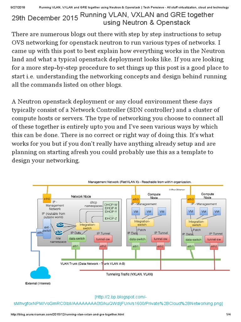 29th December 2015 Running VLAN, VXLAN and GRE Together Using Neutron & Openstack | PDF ...