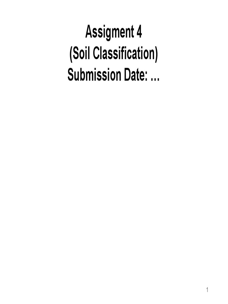 Assignment 4-Soil Classification | PDF