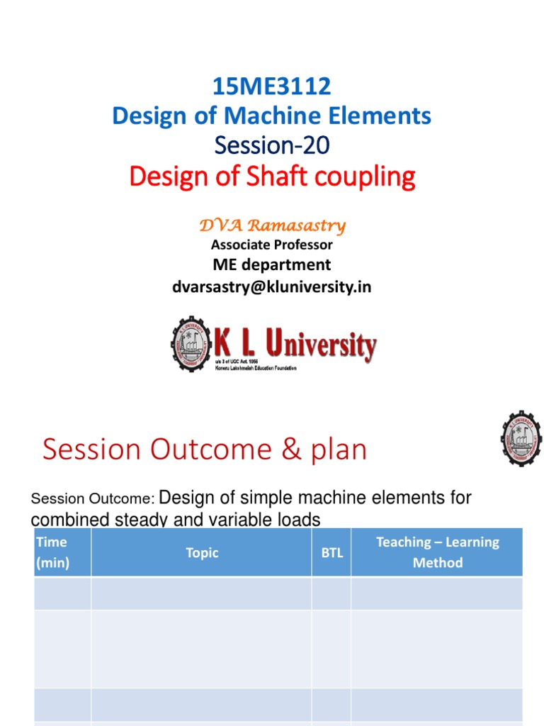 15ME3112 Design of Machine Elements | PDF | Mechanical Engineering ...
