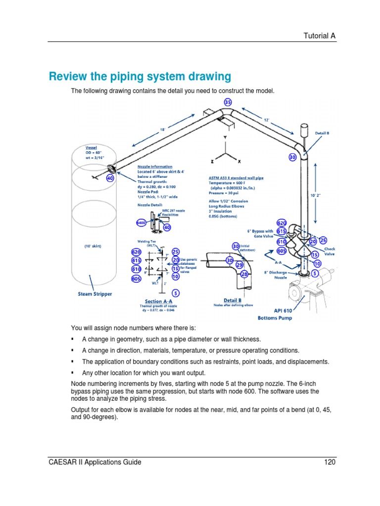 CAESAR II PIPING Tutorial A Pages 120 To 157 From C2AP | PDF | Dialog Box | Pipe (Fluid Conveyance)