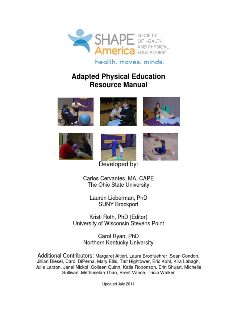 Adapted Physical Education Resource Manual | Disabled Sports ...