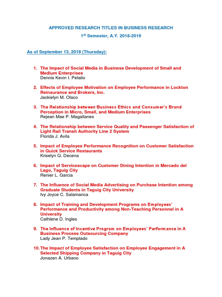 Tcu Mba - Business Research Topics | Download Free PDF | Job ...