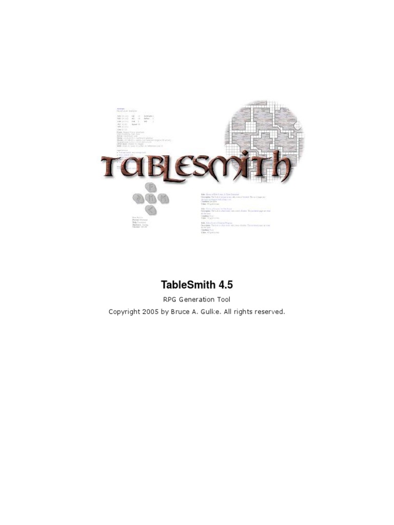 Tablesmith 4.5: RPG Generation Tool | PDF | Html Element | Hyperlink