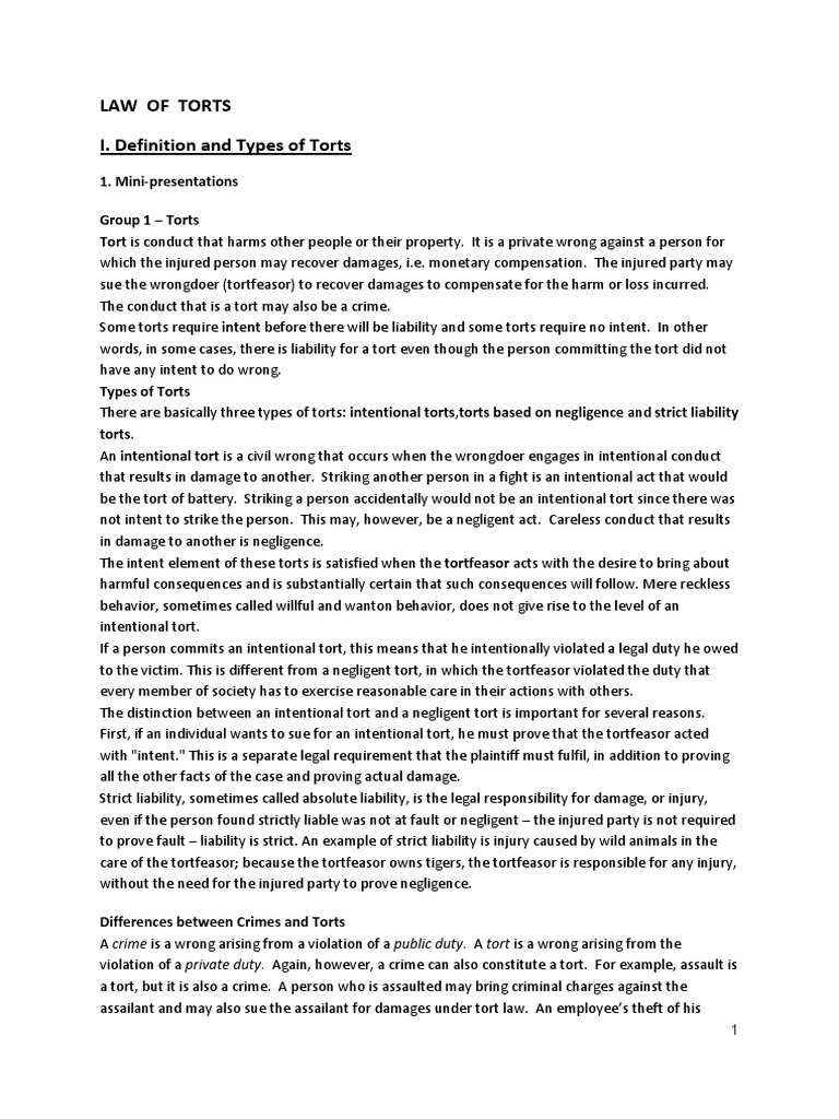 06 Law of Torts-Teachers PDF | PDF | Nuisance | Tort