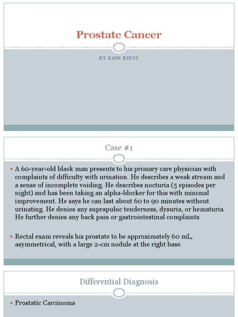 A Comprehensive Review of Prostate Cancer Presentation, Diagnosis ...