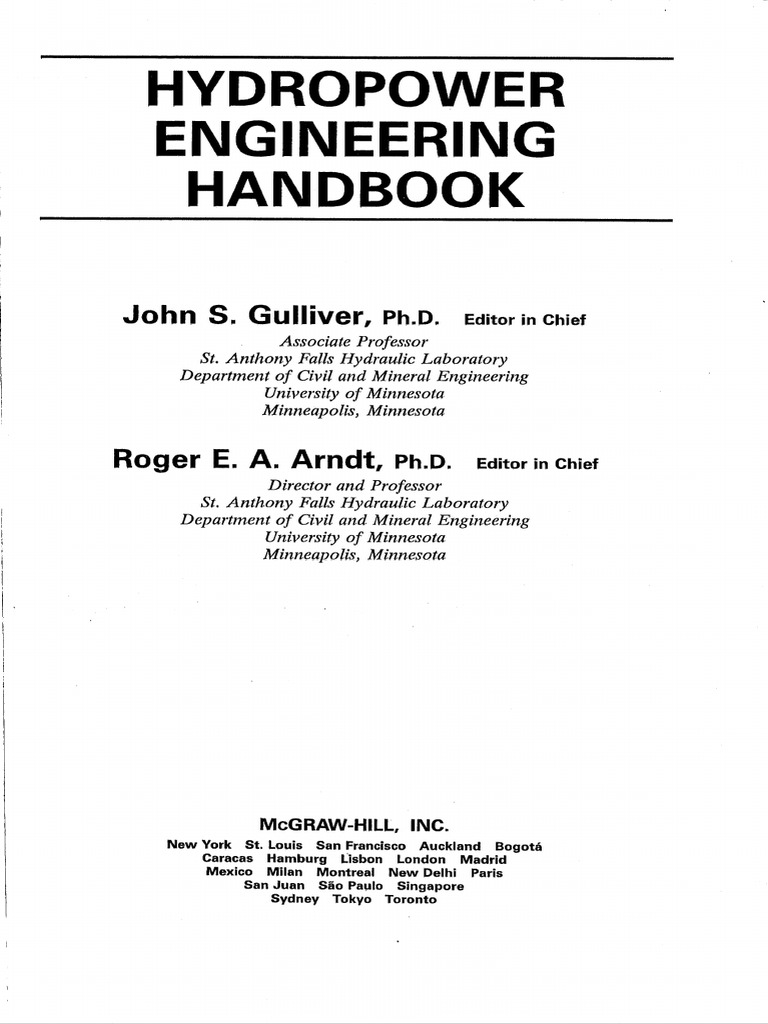 Hydropower Engineering Handbook