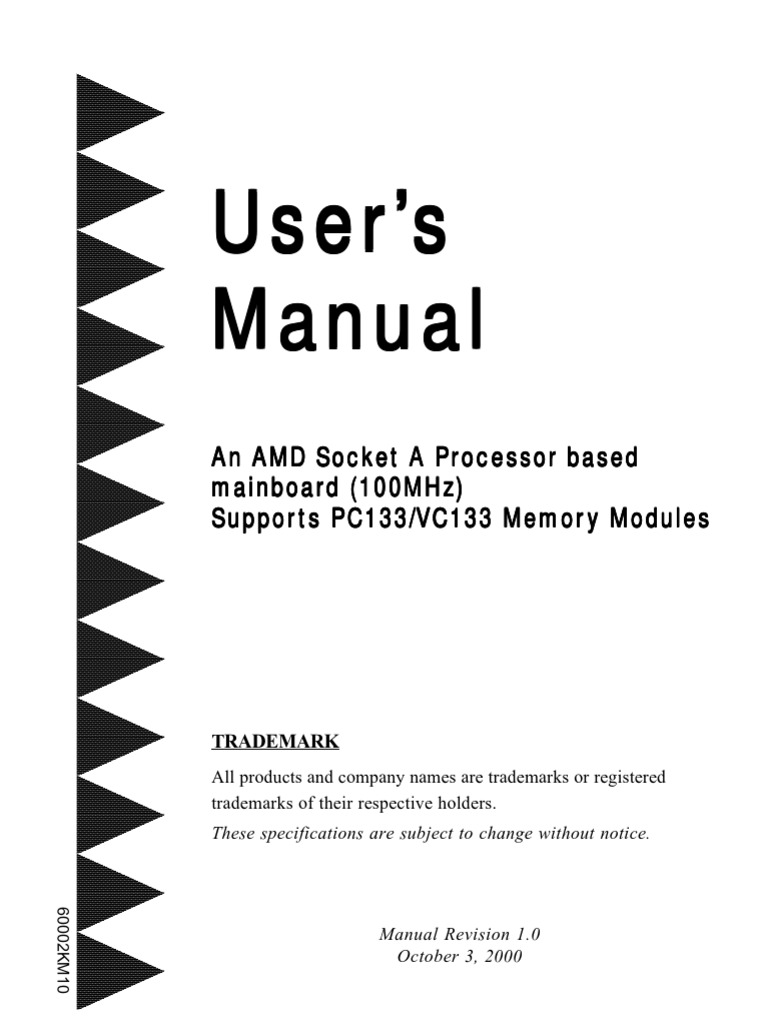 Epox KT133 Manual | PDF | Bios | Random Access Memory