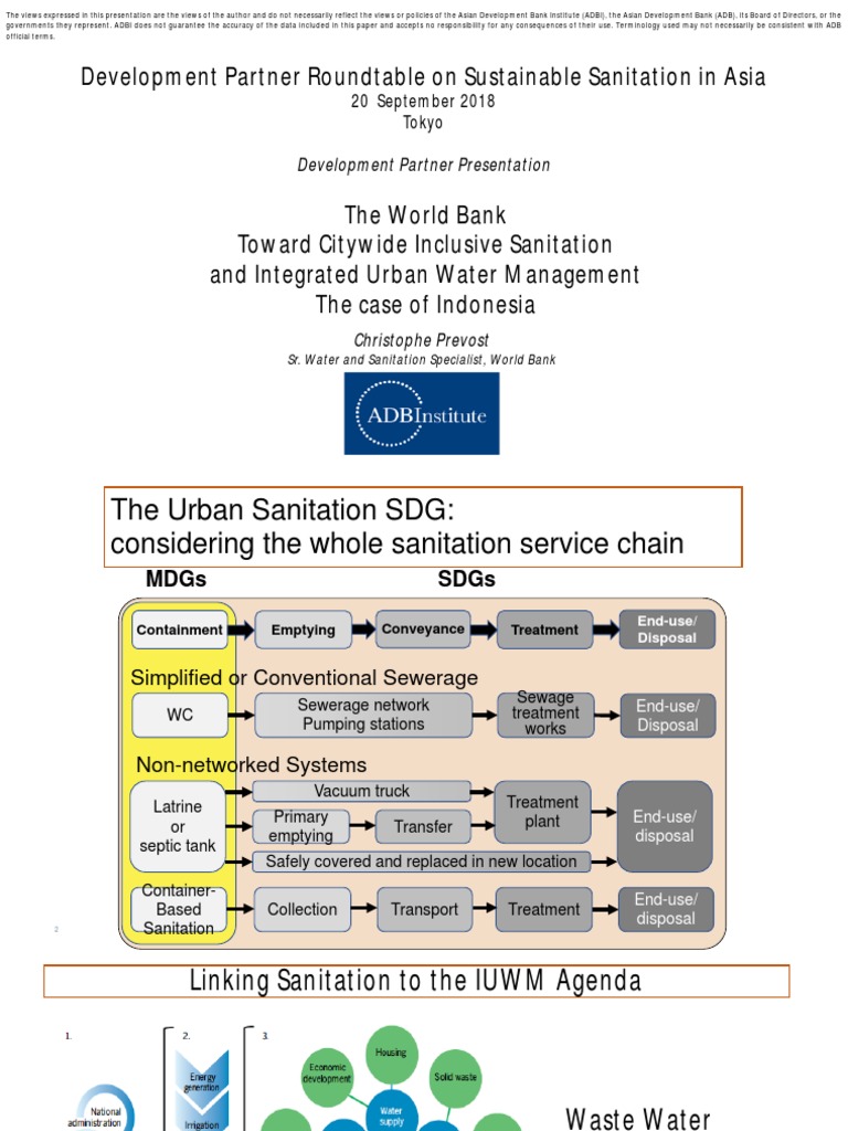 The World Bank Toward Citywide Inclusive Sanitation And Integrated