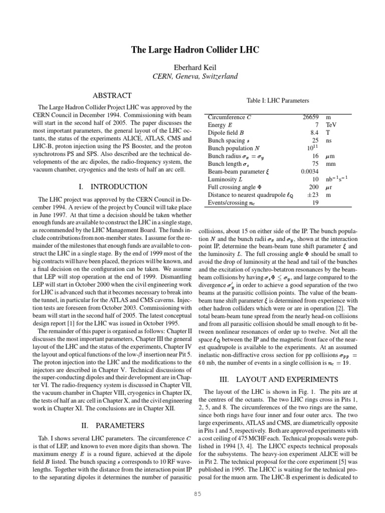 Overview of the Large Hadron Collider | PDF | Large Hadron Collider ...