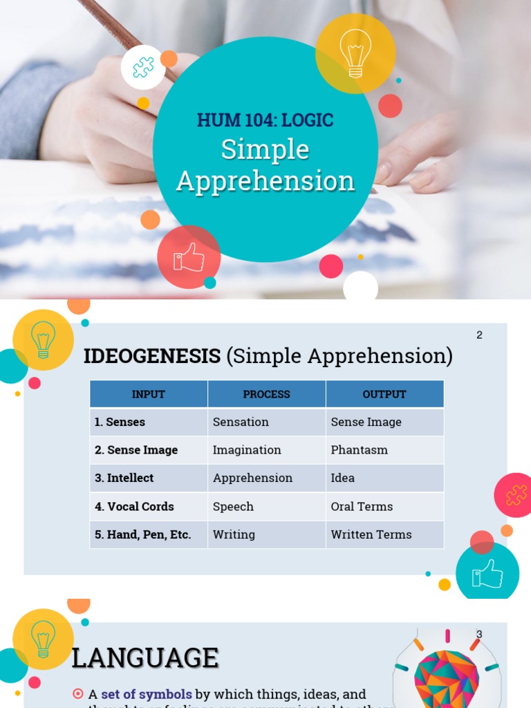 Simple Apprehension: Hum 104: Logic | PDF | Definition | Idea