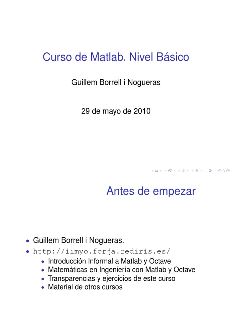 Basico Matlab | PDF | Matriz (Matemáticas) | Lenguaje de programación
