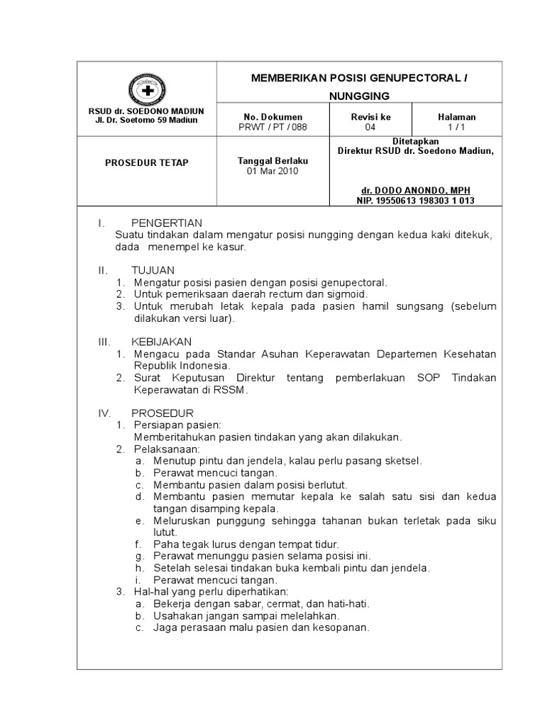 Sopr 88 Memberikan Posisi Genupectoral | PDF