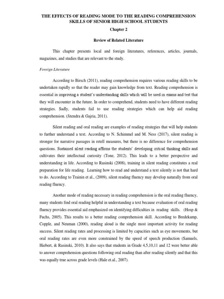 Chapter 2 Draft 2add | PDF | Reading Comprehension | Fluency