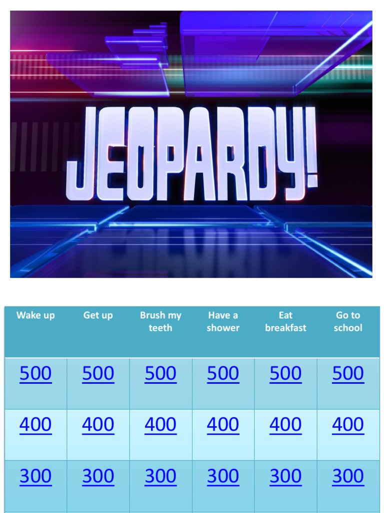 Jeopardy Daily Routines | PDF