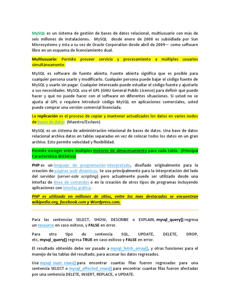 Expo MySql | PDF | Mi sql | Datos de computadora