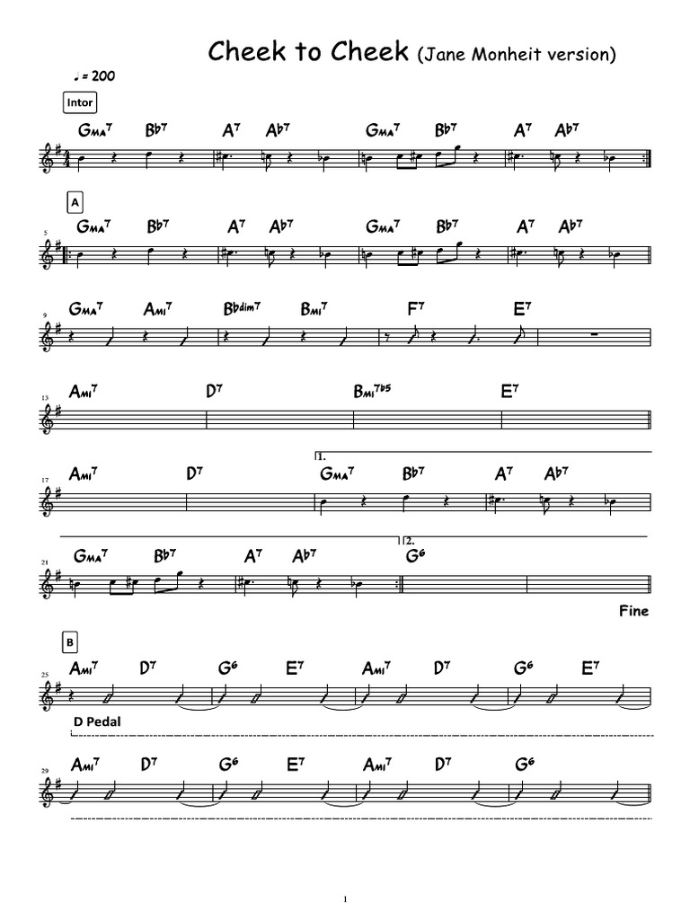 Cheek To Cheek PDF | PDF