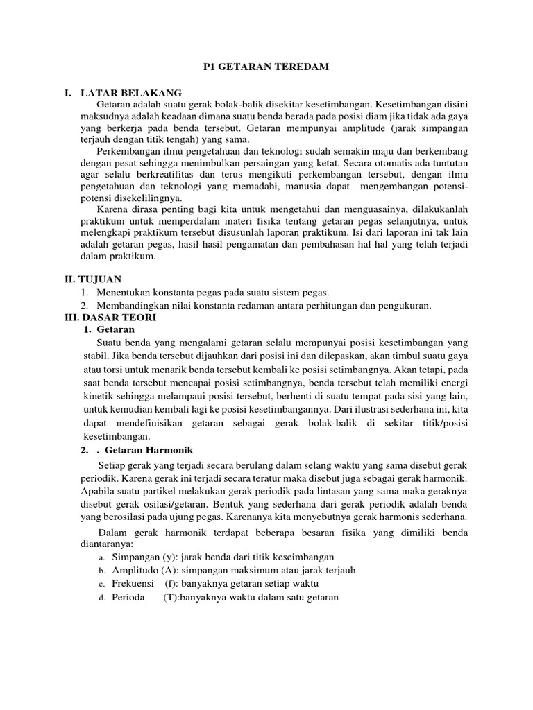 Modul Praktikum Getaran | PDF