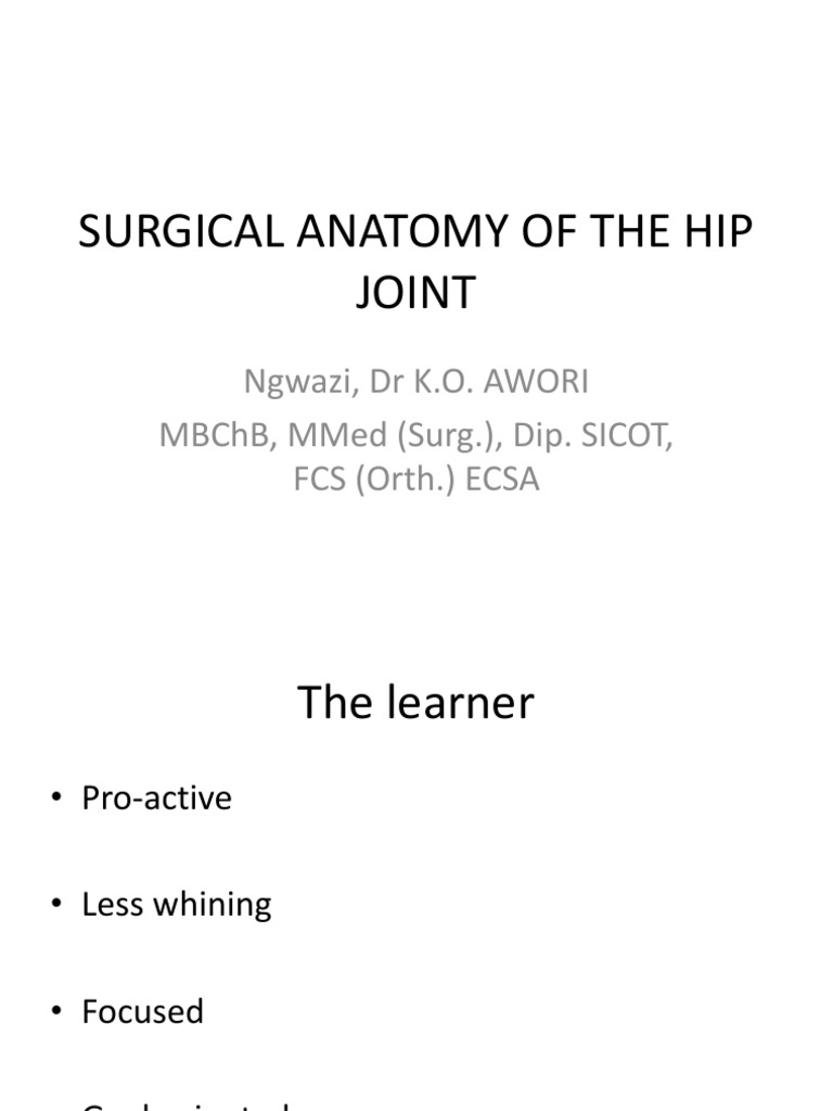 Surgical Anatomy of The Hip Joint 2 | PDF | Hip | Anatomical Terms Of ...