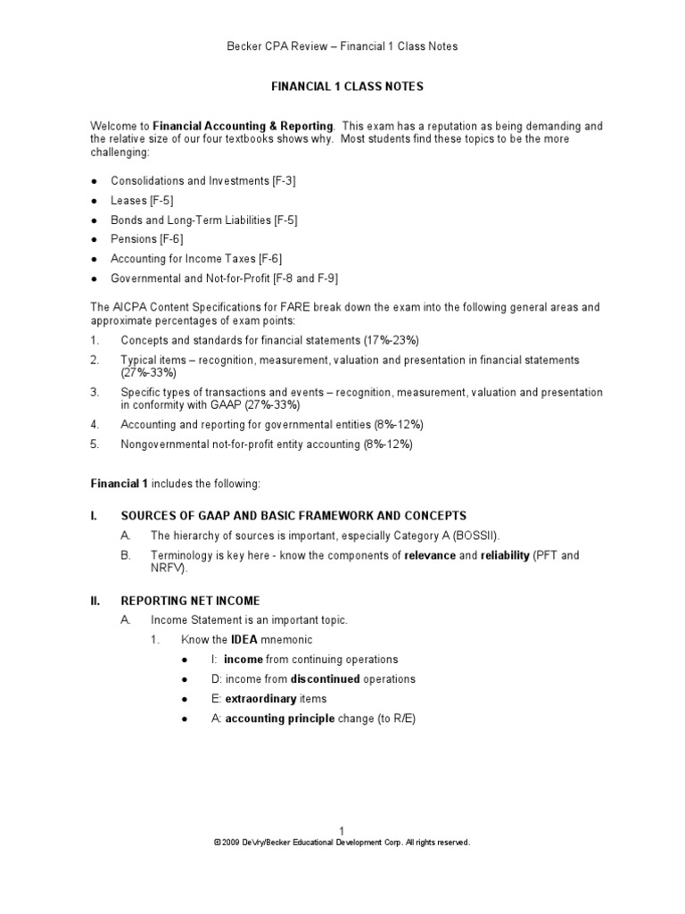 2009 F-1 Class Notes | PDF | Fair Value | Comprehensive Income