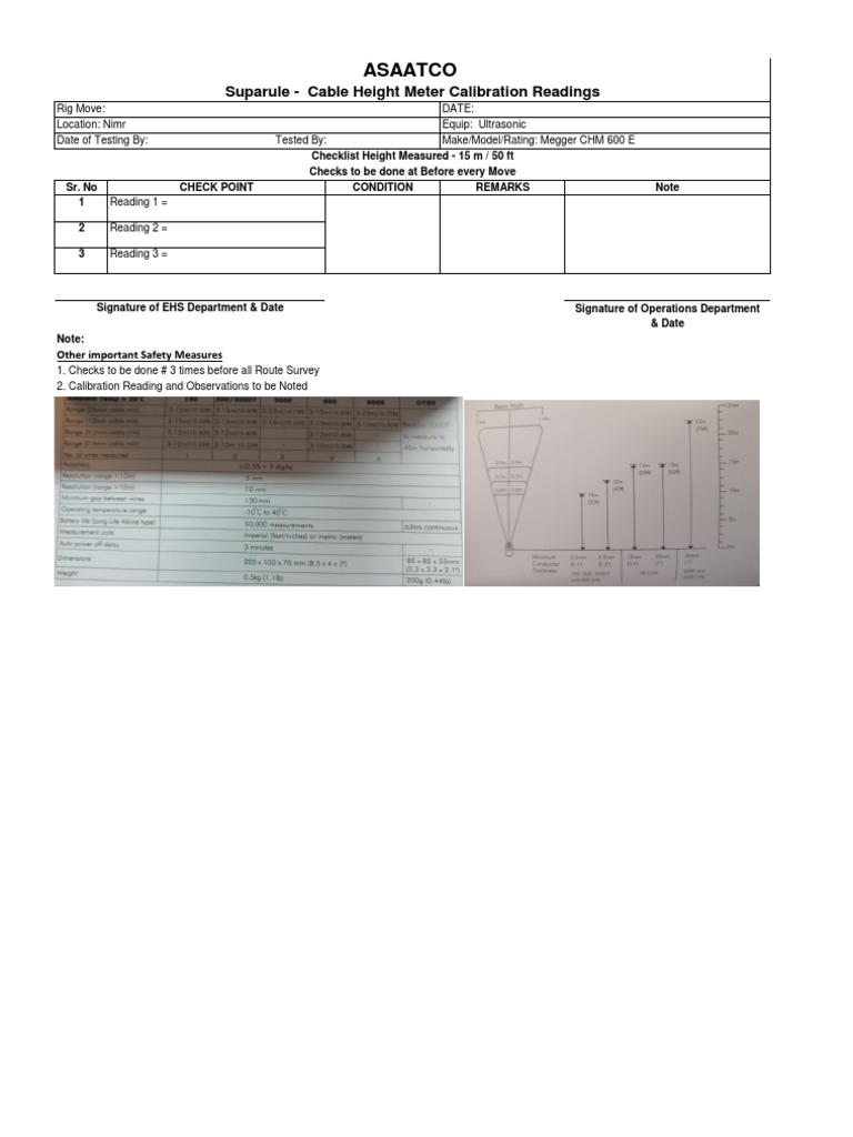 Ultrasonic - Calibration Inspection Checklist PDF | PDF