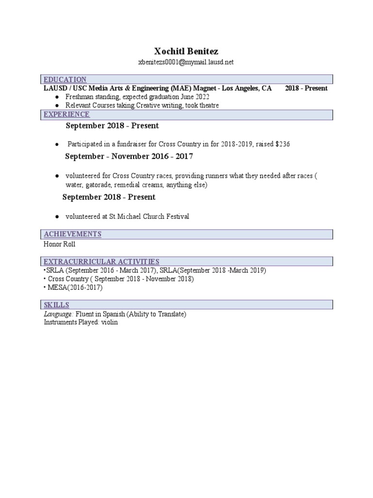 Sample Resume 2017 | PDF