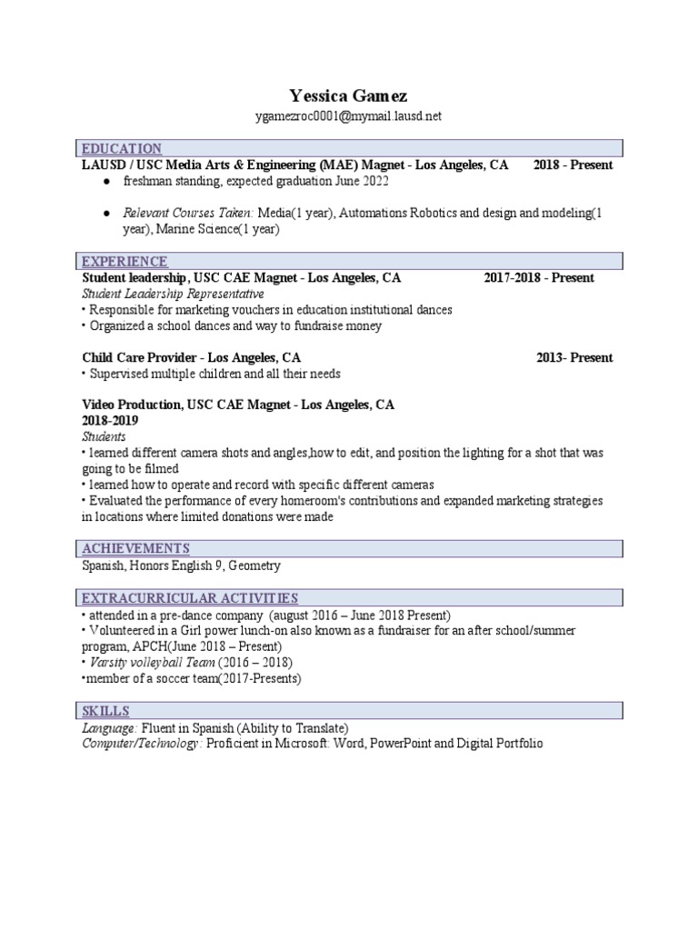 Sample Resume 2017 1 | PDF