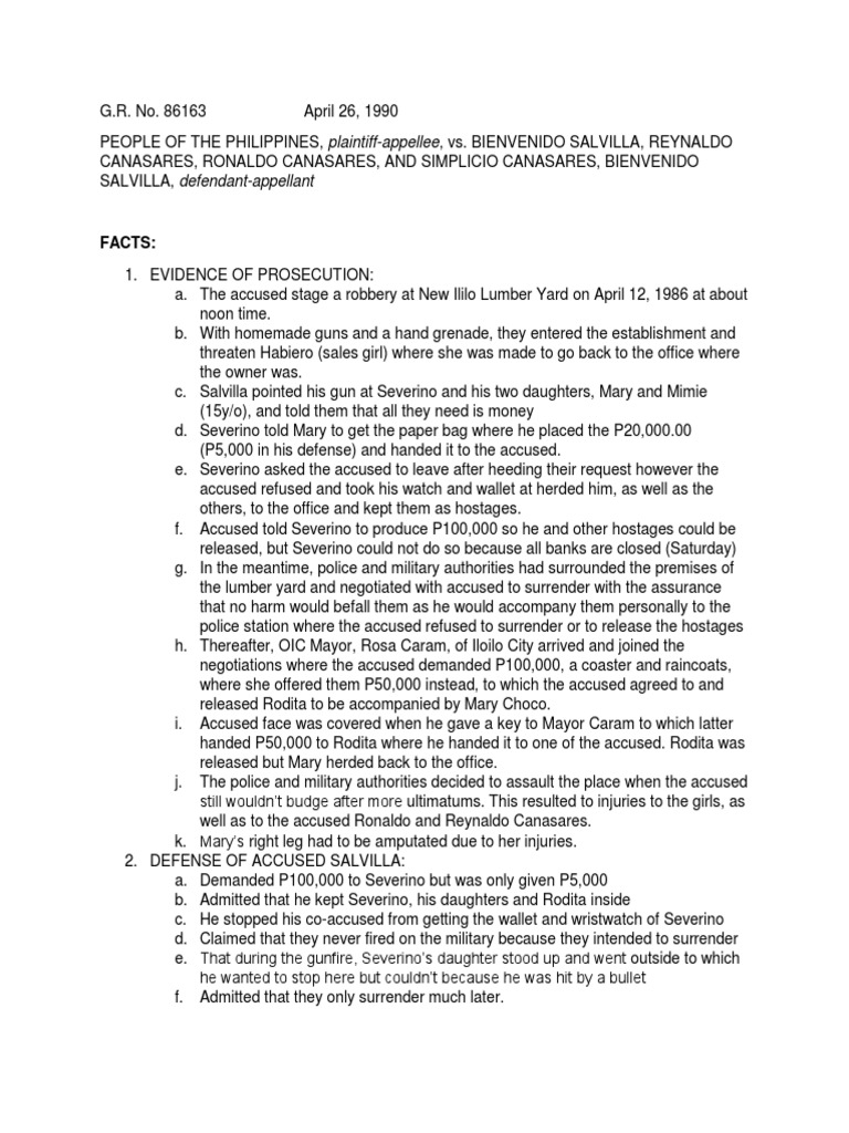 SC upholds conviction for robbery despite lack of asportation | PDF ...