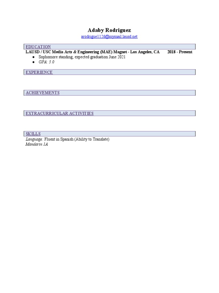 Sample Resume 2017 | PDF