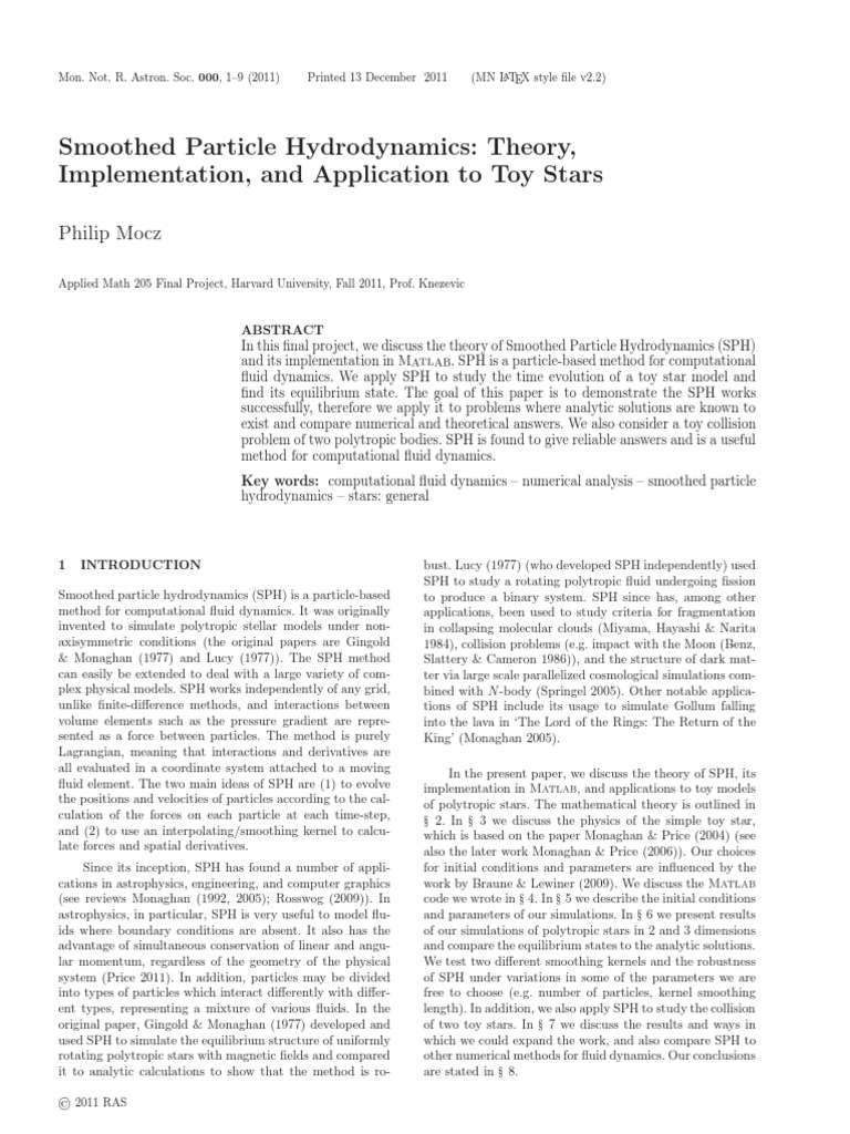 SPH Matlab | PDF | Physics | Mechanics