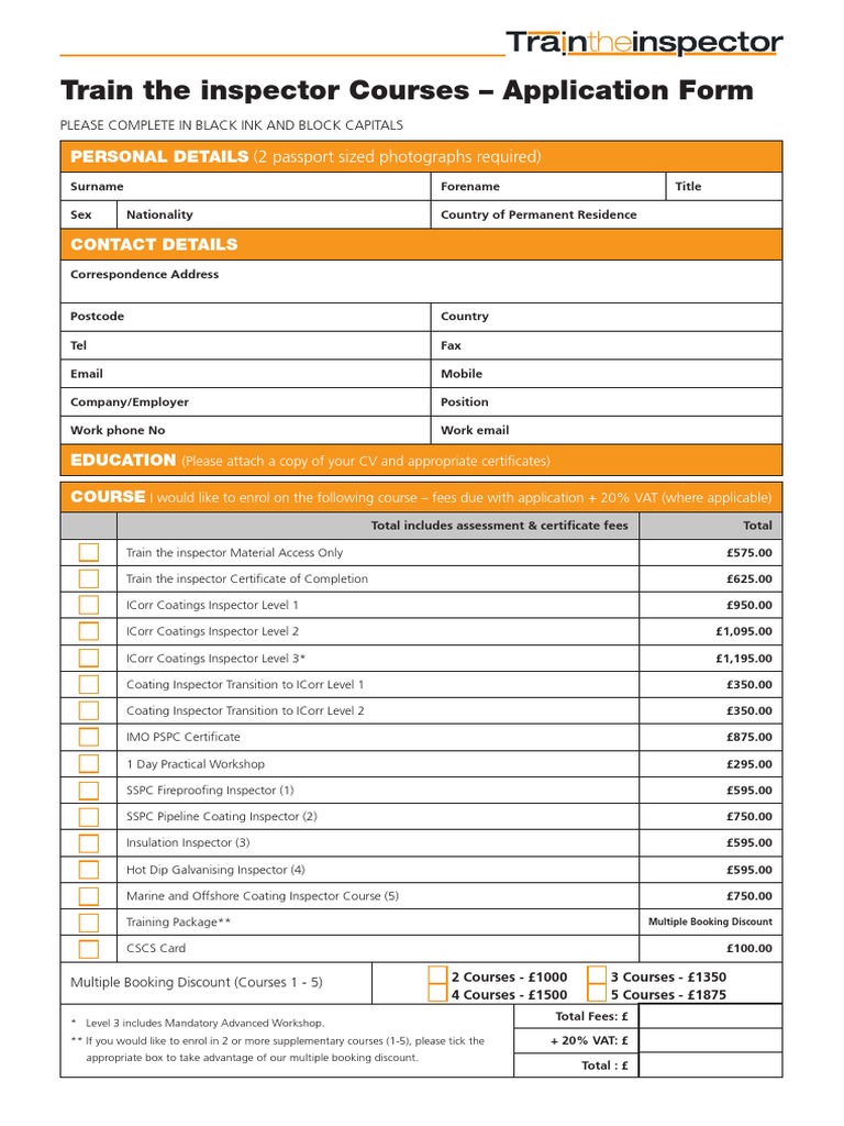3869 TTI Course Application Form 0317 PDF | PDF | Payments | Cheque