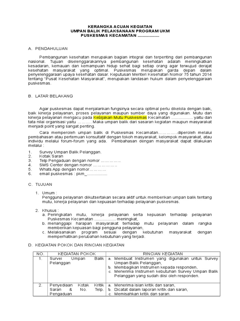 4.1.2 Ep 1 KAK Umpan Balik UKM Oct 16 | PDF