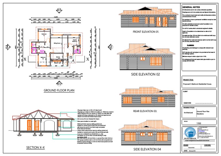 General construction notes and details for a residential building | PDF ...
