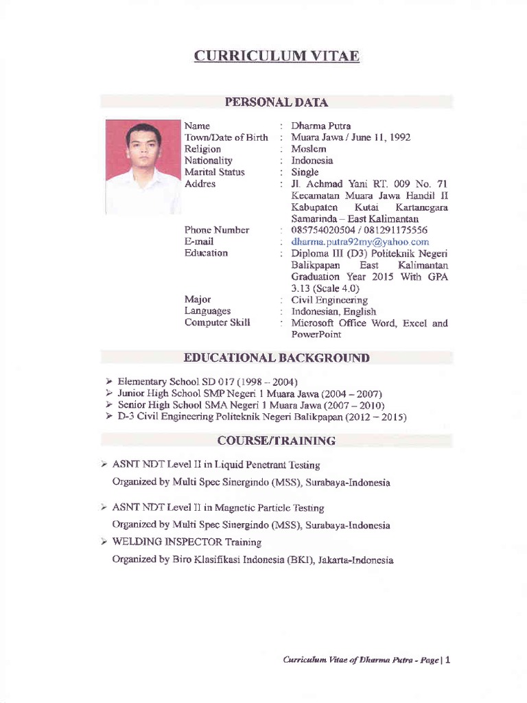 CV & Certificate PDF | PDF