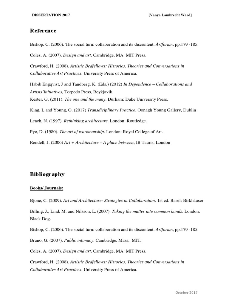 Reference: Collaborative Art Practices. University Press of America ...