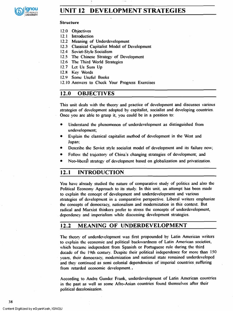 Unit-12 Development Strategies | PDF | Socialism | Eastern Bloc