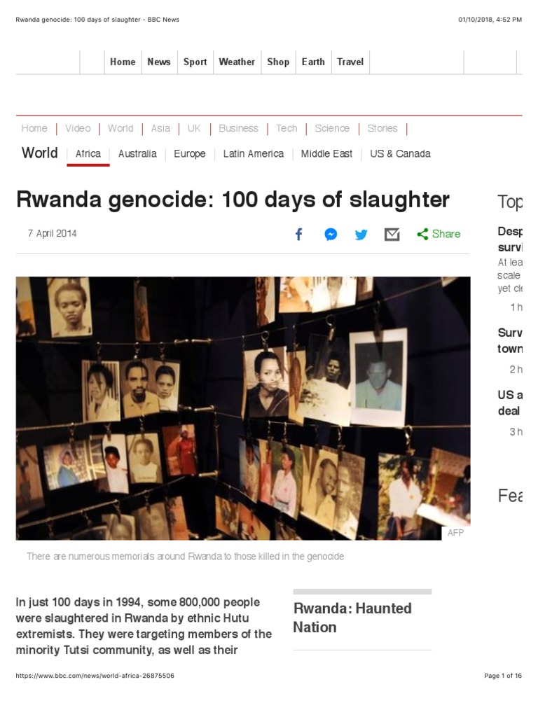 Rwanda Genocide: 100 Days of Slaughter - BBC News | PDF | Rwandan ...