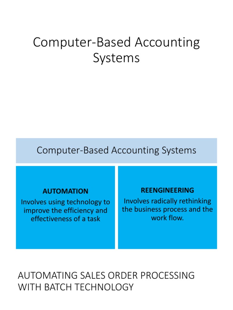 Computer Based Accounting Systems | PDF | Economies | Computing