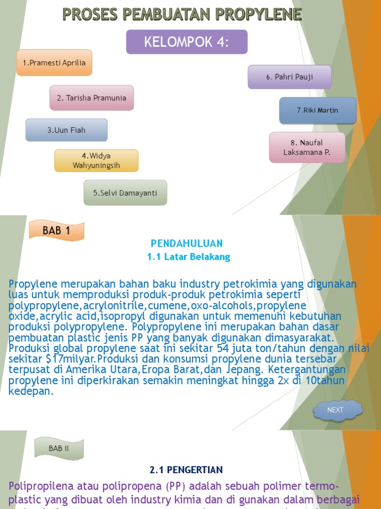 Proses Pembuatan Propylene | PDF