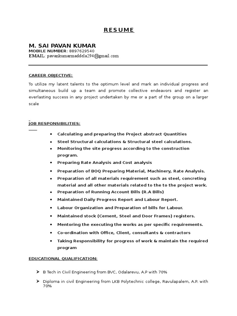 Sai Pavan Kumar | PDF | Engineering | Business