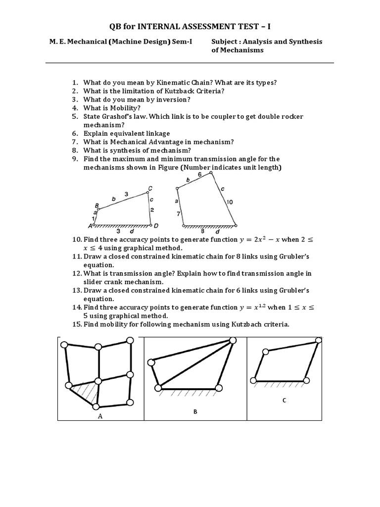 QB For Internal Assessment Test - I | PDF