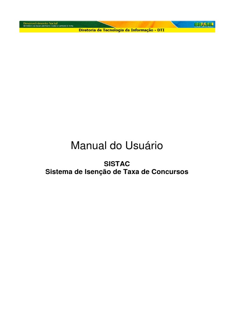 Manual do SISTAC para Concursos | PDF | Autenticação | Arquivo de texto